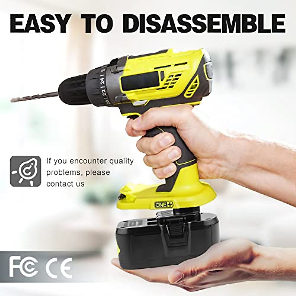 ARyee 2Pack 6.0Ah 18Volt Replacement for Ryobi 18V Lithium Battery ONE+ Plus P108 P102 P103 P104 P105 P107 P109 P122 RB18L50 PBP005 Cordless Power Tools with P117 Battery Charger for Ryobi