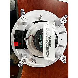 Pyle 6.5” Pair Bluetooth Flush Mount In-wall In-ceiling 2-Way Speaker System Quick Connections Changeable Round/Square Grill Polypropylene Cone & Polymer Tweeter Stereo Sound 150 Watt (PDICBT652RD)