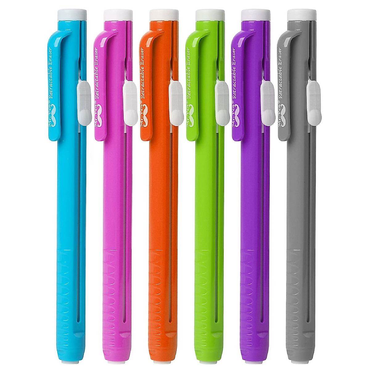 Mr. Pen Retractable Mechanical Eraser Pen, Pack of 6, Assorted Color