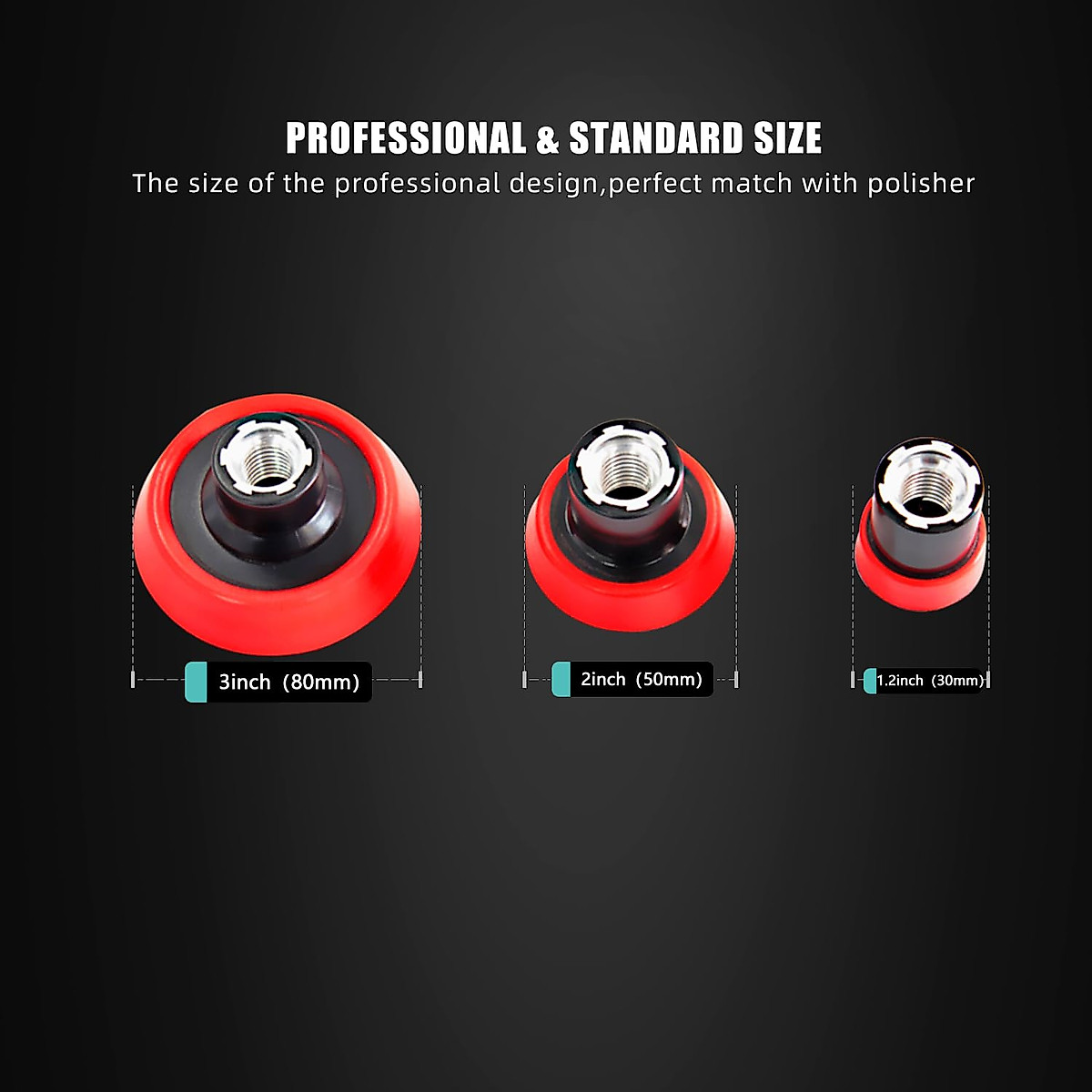 ZFE Car Foam Drill Polishing Pad Kit, 44Pcs 1inch 2inch 3inch Detail Polishing Buffing Pad Mix Size Car Detailing Kit with 5/8-11 Thread Backing pad & Adapters for Buffer Polisher Polishing, Buffing