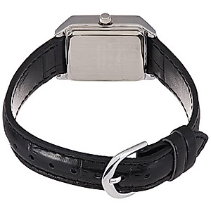 Casio LTP-V007L-7B1 Women's Rectangular Leather Strap Silver Roman Dial Dress Watch