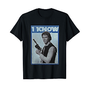 Star Wars Han Solo Iconic Unscripted I KNOW Disney+ T-Shirt