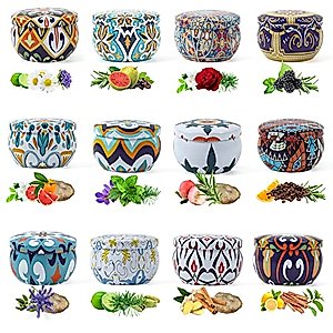 Scented Candles Gift for Teachers Women, 12 Pack 180H Soy Candles for Home Scented, 2.5 Oz Jar Candles, Teacher‘s Day Scented Candles Gift for Wife Women Mom Lovers Girlfriend.