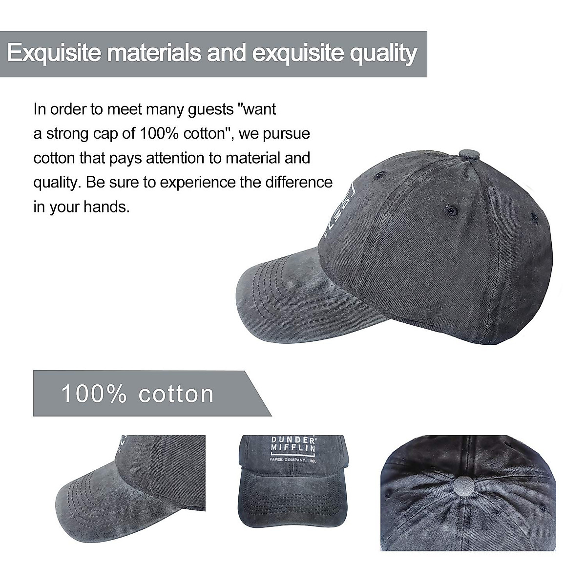 Denim Cap Cute Golden Retriever Baseball Dad Cap Adjustable Classic Sports for Men Women Hat