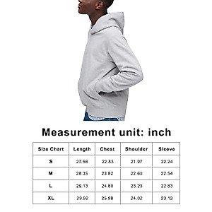 Hatant Mens Hoodie with Side Pockets Heavyweight Plush Fleece Pullover Hoodie for Men Winter Men's Athletic Sweatshirt Cotton Oversized Sweatshirt for Men Gym Workout Tops HS-XL A-black