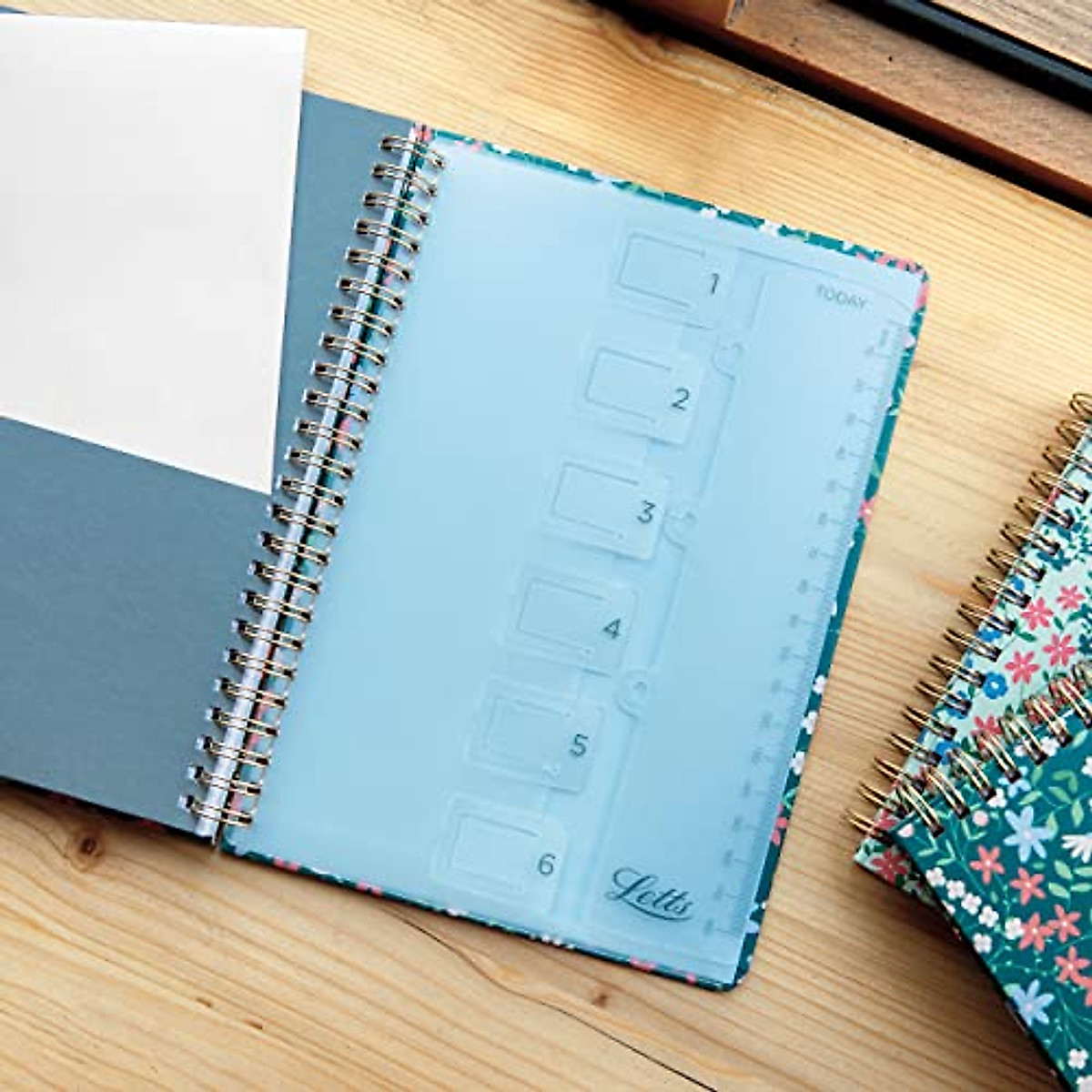 Letts Spring Valley Academic Weekly/Monthly Planner, 18 Months, July 2023 to December 2024, Week-to-View, Wiro Binding, Multilingual, A5 Size, 8.25" x 5.875", Green (C031798-24)