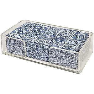 Guest Towel Holder Tray Bathroom Paper Hand Towels Caddy Basket Acrylic Holder Bathroom Accessories Clear Bathroom Storage and Organization or Dinner Napkin Holders 4.5" x 9" x 2.5 Made in USA