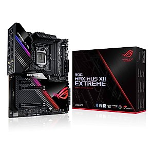 ASUS ROG Maximus XII Extreme Z490 (WiFi 6) LGA 1200(Intel 10th Gen) EATX Gaming Motherboard (16 Power Stages, 10 G & Intel 2.5G LAN, Fan Extension Card & ThunderboltEX 3-TR Card, 2” Livedash OLED)