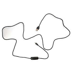 HomeSpot 5V 2.4A Power Supply/Adapter/Charger (UL Listed) with 5ft Long Micro USB Cable with On Off Switch Button for Raspberry Pi Arduino