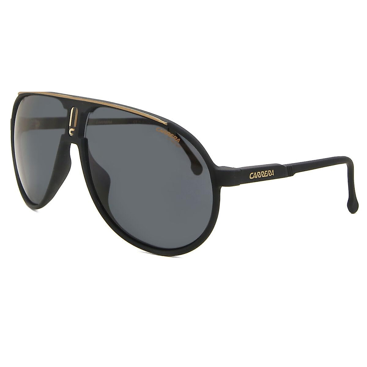 Carrera Unisex Sunglass Style Champion/N Pilot, Matte Black/Grey, 62mm, 12mm