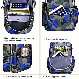 Atarni School Backpack Boys Bookbag Kids - Cute Bags Middle Elementary Preschool Kindergarten Supplies for Teen Little Children Student (Camouflage)