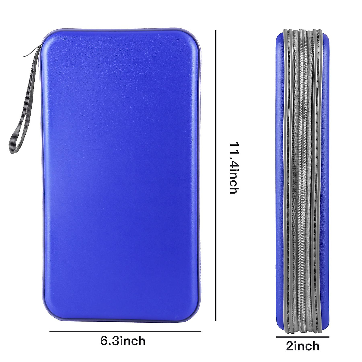 UYYE Auto Car CD case，72 Capacity Plastic CD/DVD Protective Case Storage Organizer，Portable CD/VCD/DVD Storage Case，Car Interior Accessories with Hard Plastic Protective Holder for CD Storage（Blue）