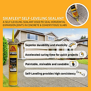 41002 Cox 29 Oz. Applicator, & Sikaflex Self Leveling Sealant, Sandstone, Polyurethane with an Accelerated Curing Capacity for Sealing Horizontal Expansion Joints in Concrete, 29 fl. oz Cartridge