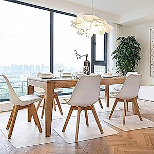 HRXQTTP Custom Sizes Desk Floor Mat Clear Desk Chair Mat for Carpeted Floors 1.5mm Thick Office Mats for Rolling Chairs Transparent Plastic Mat for Office Chair Silent Gaming Chair Mat Anti-Slip