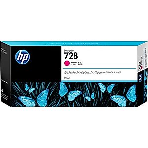 HP 728 Magenta 300-ml Genuine Ink Cartridge (F9K16A) for DesignJet T830 MFP & T730 Large Format Plotter Printers