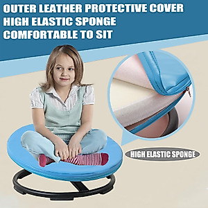 LZAHSH Spinning Chair for Kids Sensory,Handiwork Soft Seat Cushions Installation-Free Swivel Chair for Kids Body Sensory Training Autism Kids Swivel Chair Sit and Spin,Comfortable to Sit