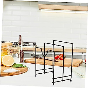 TIDTALEO Chopping Board Rack Kitchen Organizer for Pan Pot Lid Stand Baking Organizer Storage Pot Holders for Kitchen Cutting Board Storage Pan Lid Holder Carbon Steel Storage Box Pot Cover