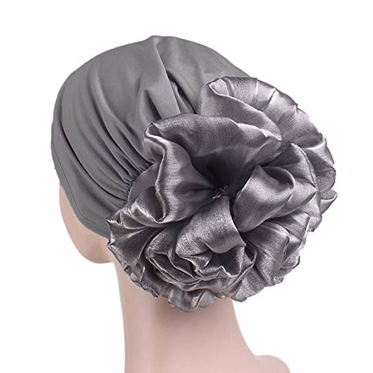 1Pack / 2Packs Women Flower Elastic Turban Beanie Head Wrap Chemo Cap Hat
