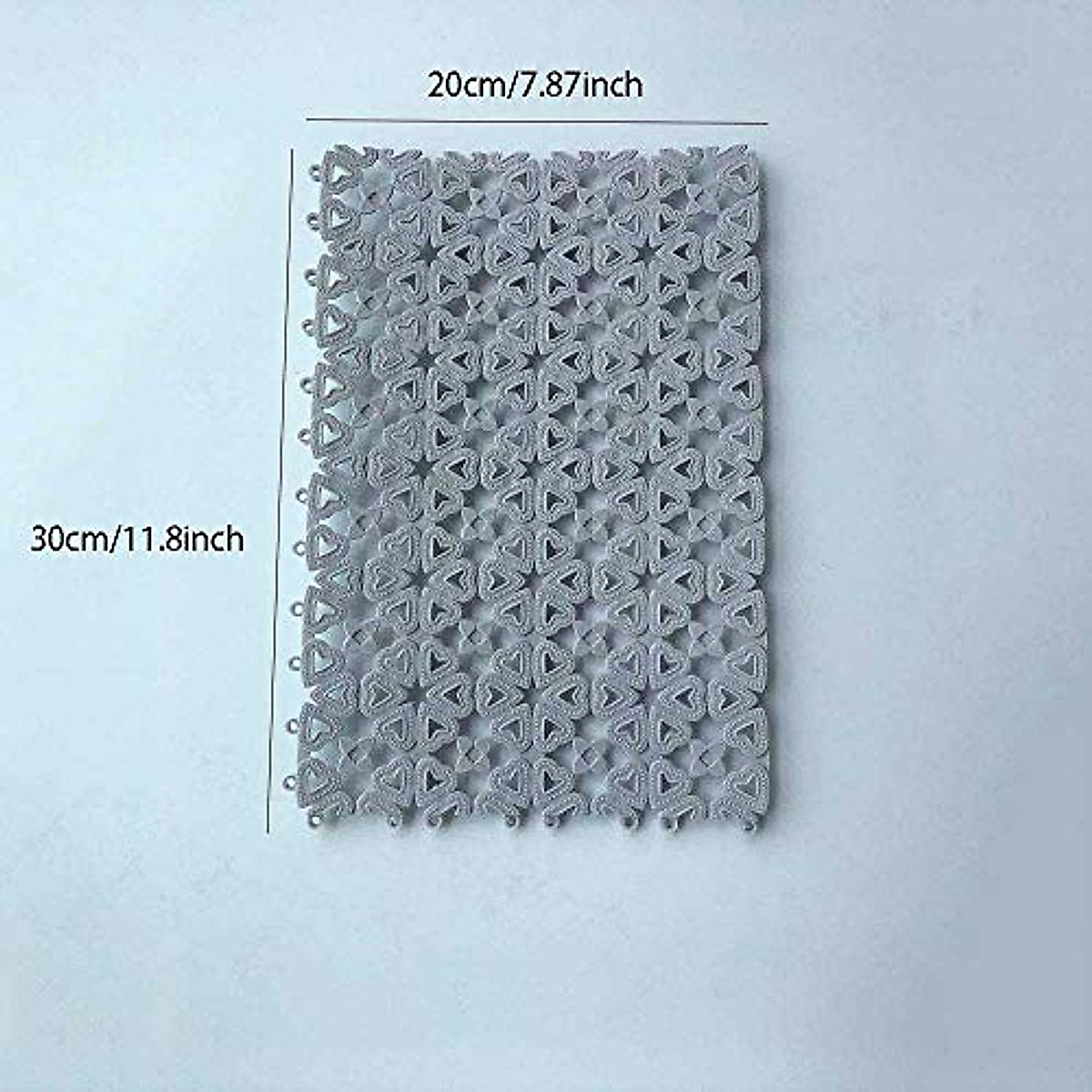 Newweic Rabbit Cage Mats - 4 Packs Plastic Cage Bottom Mat for Bunnies - Small Animal Feets Floor Pads Resting mats - for Dog Rabbits Guinea Pigs Playpen Pet Wire Cages (Grey)