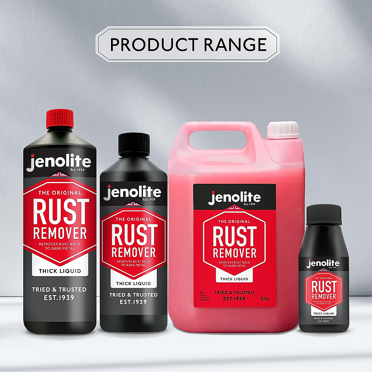 JENOLITE Rust Remover - Thick Liquid - Remover Rust Back to Bare Metal - 5oz (150ml)