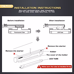 ONLYLUX 8 Foot Led Bulbs T8 T12 LED 8ft Tube Light F96T8 F96T12 LED Bulb 96" FA8 Single Pin LED Fluorescent Replacement, (100W Fluorescent Equivalent) 6500K CW Daylight Milky Cover, 10 Pack