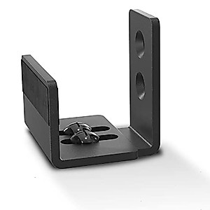EaseLife Sliding Barn Door Bottom Floor Guide,U Shape,Flexible Adjustable Fit Distance,Flush Flat Bottom Design,Wall Mount System,for Door & Cabinet,Black