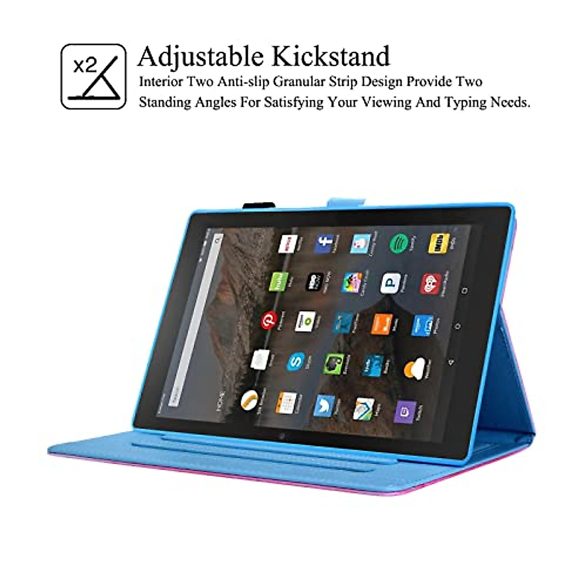 REASUN Case for New Kindle Fire 7 12th Gen 2022,Full Protection Folio ...