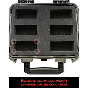 CASEMATIX Waterproof Trading Card Case for 1000+ Cards - Hard Shell Trading Card Box with Customizable Foam Compatible with Magic The Gathering, Cards Against Humanity, PSA Sports Cards & More