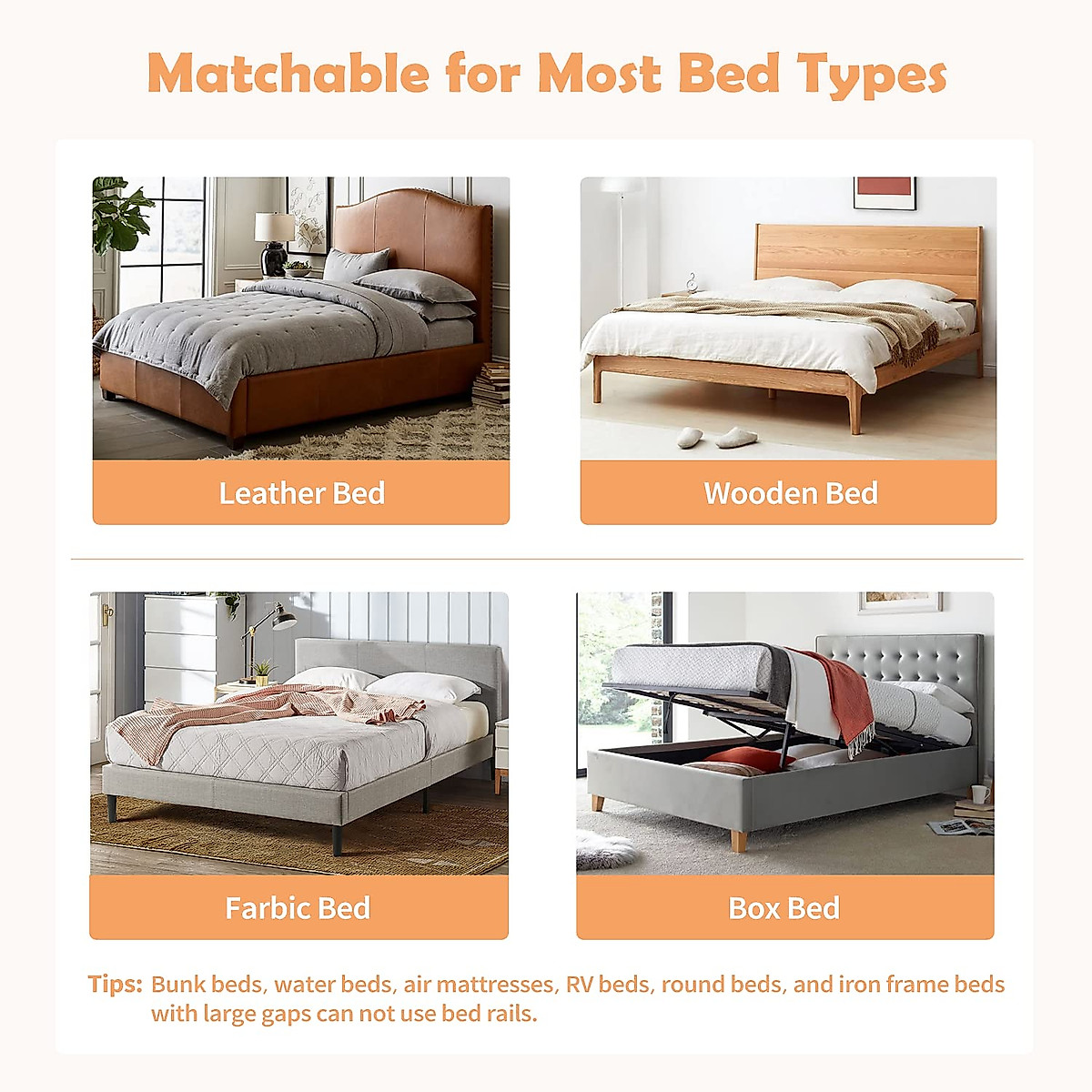 Letfonmo Bed Rail for Toddlers, 78.7" Baby Bed Rail Guard with Upgraded Durable Material, Sturdy Toddler Bed Rail No Gap, Easy to Install Bed Guard Rail for Queen King Twin Full Size Bed (1 Piece)