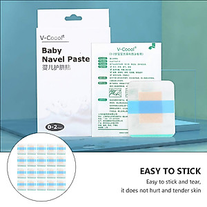 Kisangel 20pcs Umbilical Cord Patch Newborn Swimming Belly Band Bathing Disposable Abdomen Sticker for Baby Toddler Newborn Belly Button Essentials(Random Styles)