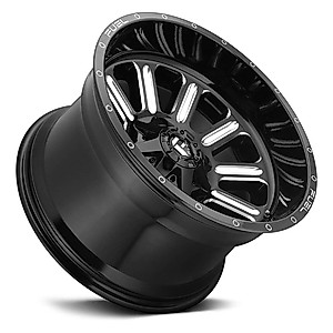 FUEL Hardline NBL-Gloss BLK MIL Wheel with Painted (20 x 10. inches /6 x 135 mm, 19 mm Offset)