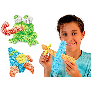 JA-RU Educational Play Styrofoam (1 Pack Assorted) Fidget Toys Stress Relief Toy, Sensory, Sensory Bin, Modeling Foam Beads Play Kit for Kids Magic Clay Art Crafts Party Favors Preschool Toys 1338-1