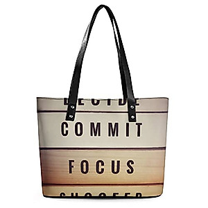 Womens Handbag Wooden Leather Tote Bag Top Handle Satchel Bags For Lady