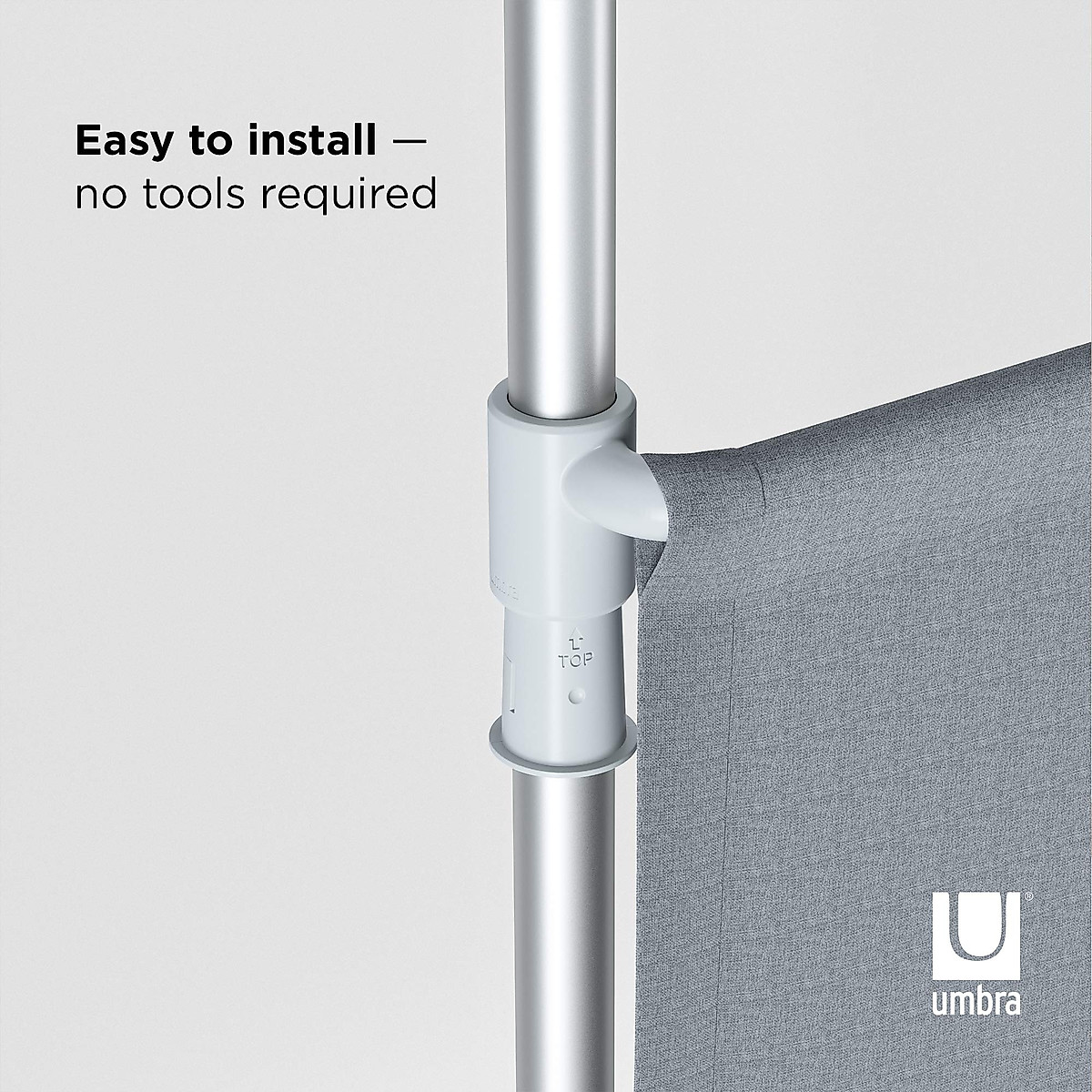 Umbra Anywhere Expandable Rod Curtain Rod and Room Divider (Metallic-Nickel)