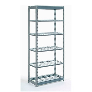 Global Industrial Heavy Duty Shelving 48"W x 24"D x 72"H With 6 Shelves, Wire Deck, Gray