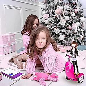 Smartgurlz Jun Doll and Siggy Robot Scooter with Rechargeable USB Battery Unit Coding Toy for Girls, Kids Educational Programmable STEM Learning Programming Robots Doll Toys