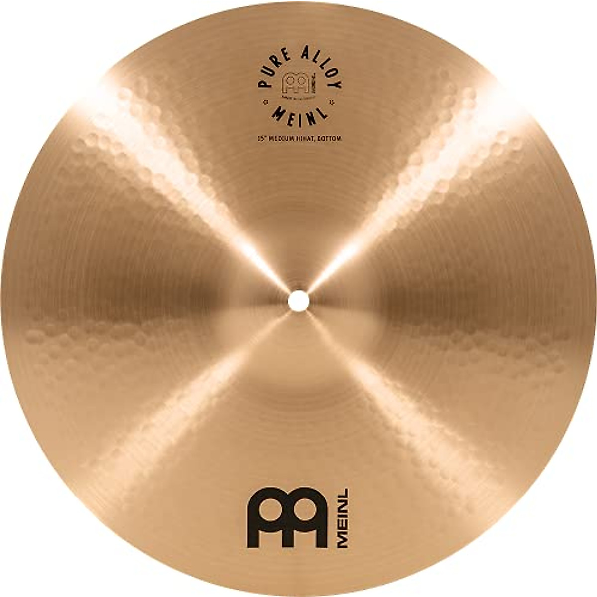 Meinl 15" Medium HiHat (Hi Hat) Cymbal Pair - Pure Alloy Traditional - Made in Germany, 2-YEAR WARRANTY (PA15MH)