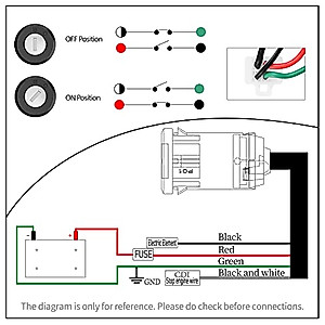 WATODAY 4 Wires Ignition Key Switch with Dust Cap, Chinese ATV for 50cc 70cc 90cc 110cc 150cc 200cc 250cc SUNL Chinese Quad 4 Wheeler 125cc Dirt Bike Scooter Pack of 2
