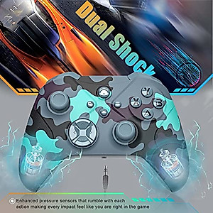 Gamrombo Wireless Controller Replacment for Xbox controller,Compatible with Xbox one/Xbox One S/X/Xbox Series X/S/Android/iOS/PC Gamepad Remote with Wifi/Macro Function/Turbo/3.5mm Audio Jack