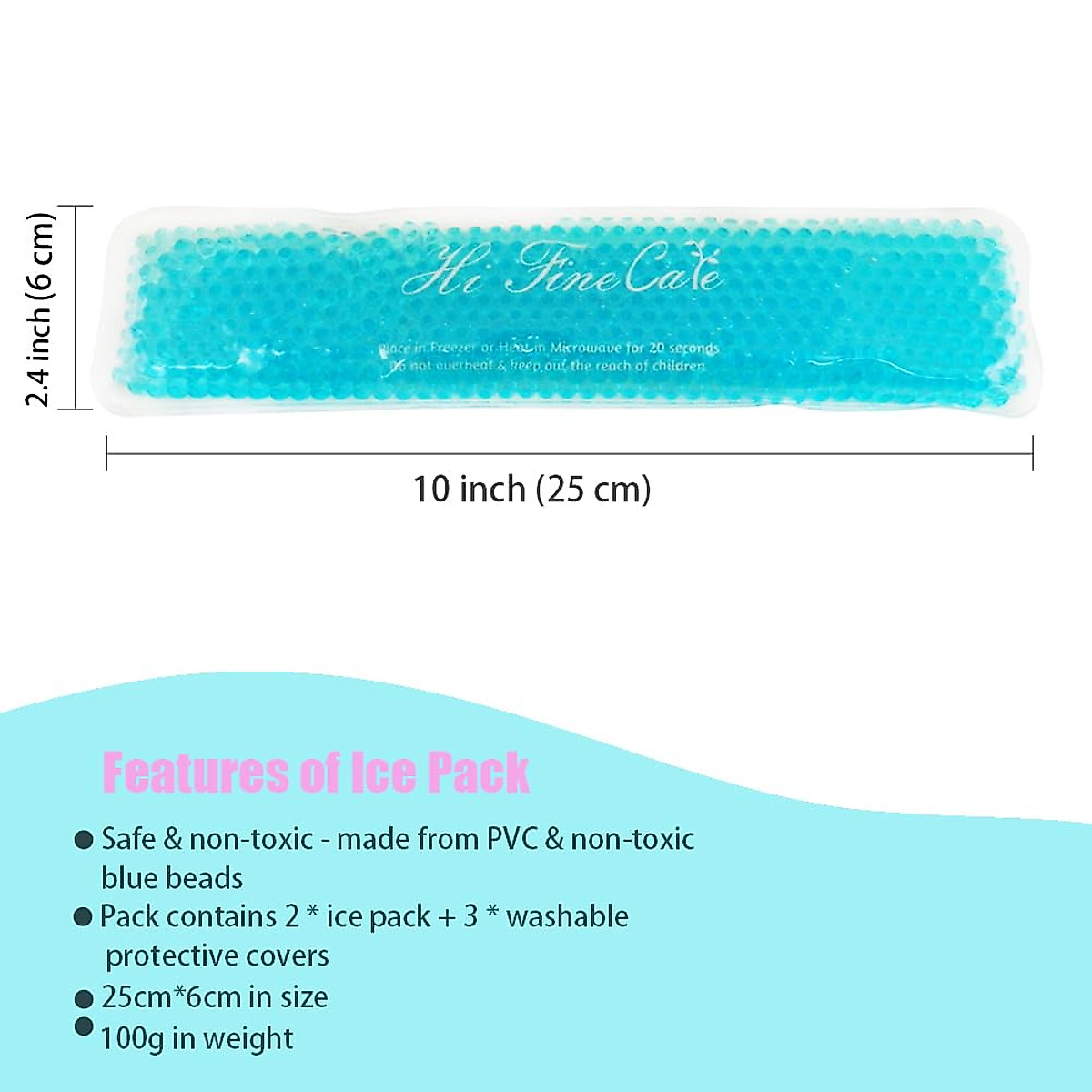 Perineal Cooling Pad, Postpartum Cold Packs Gel Bead Ice Pack Cold Therapy for Women After Pregnancy and Delivery, Gift for New Mom, 2 Ice Pack and 2 Cover (Blue)