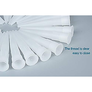 30pcs Plastic Caulking Gun extender Caulk Nozzle Tip Tool for Sausage Caulking Gun, Caulk Nozzles Applicator, Easy To Use, White,ZUOFANG
