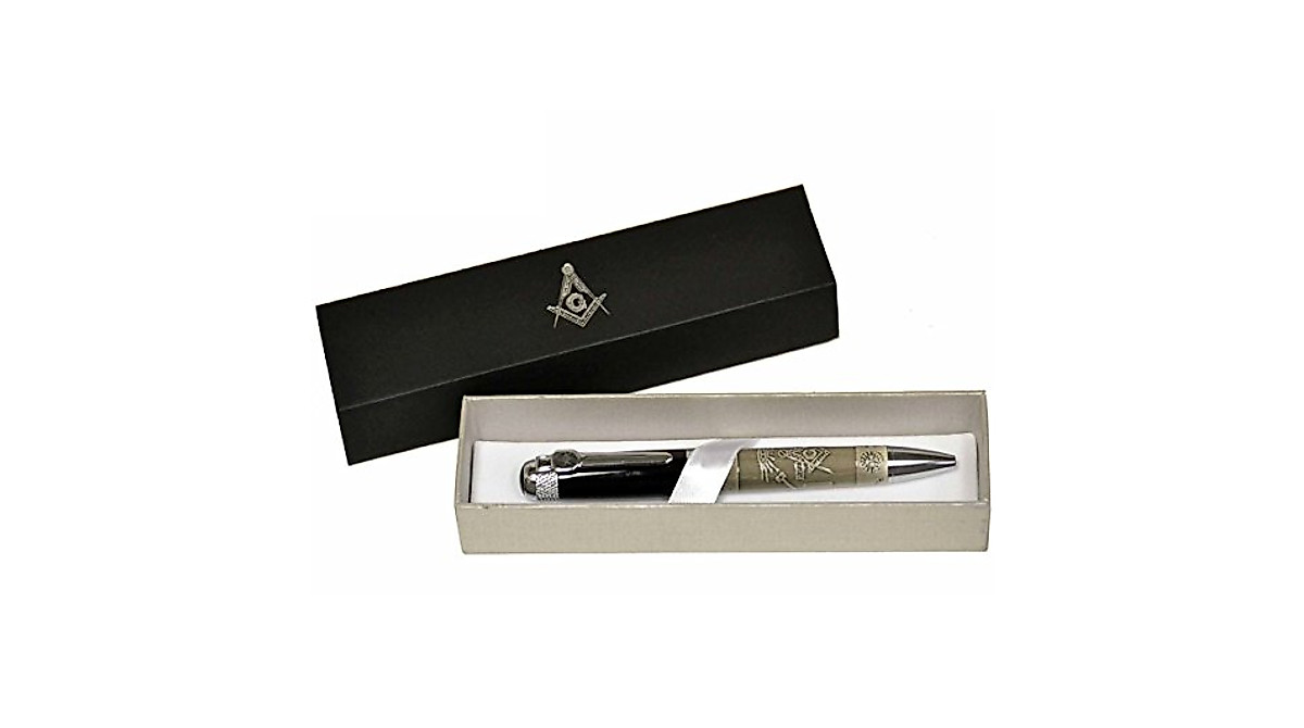 Masonic Ballpoint Pen Gift Set - Premium Heavy Weight
