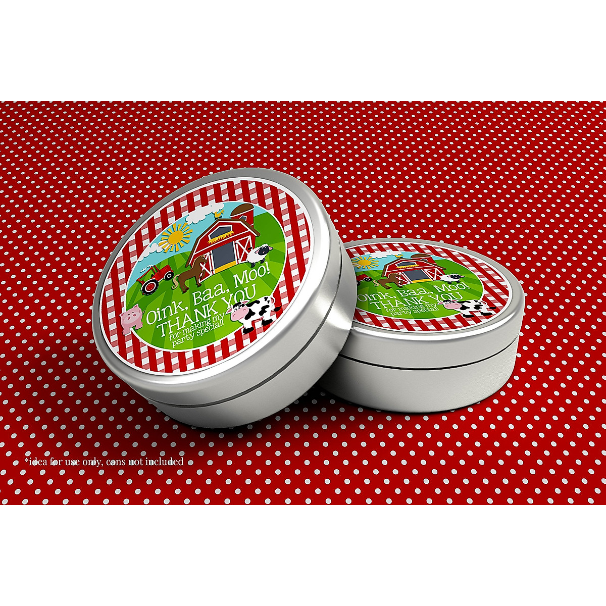 Barnyard Bash Birthday Party Sticker Labels, 40 2" Party Circle Stickers by AmandaCreation, Great for Party Favors, Envelope Seals & Goodie Bags