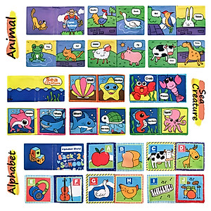 Soft Cloth Books for Baby, Toddler and Infant - Let's Learn Together, Educational Toy for Boy & Girl, Shower Gift for Baby, Pack of 6