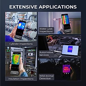 TOPDON TC001 Thermal Imaging Camera Android, 512x384 Super IR Resolution Thermal Imager with Secondary Analysis, Test Report, Temp Alarm, -4°F~1022°F TEM Range for Smartphones(not for iOS)