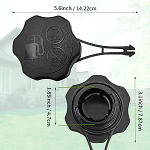 shiosheng 2pcs Fuel Tank Cap Gas Cap 594061 Fit for Lawn Mower for B& S w/Tether 675Exi, 725Exi Series