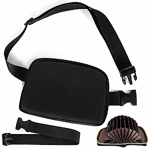 Convertible Fanny Packs For Women Men with Mini Card Wallets, Fashion Crossbody Bags for Women Men Trendy, Convertible Waist Pack Belt Bag Sling Bag Shoulder Bag with Shoulder Strap Extension Belt