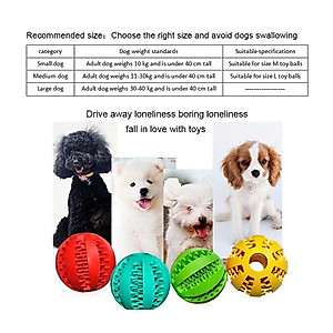 Sunglow 2 Pack Dog Toy Ball,Nontoxic Bite Resistant Teething Toys Balls for Small/Medium/Large Dog and Puppy Cat, Dog Pet Food Treat Feeder Chew Tooth Cleaning Ball Exercise Game IQ Training Ball