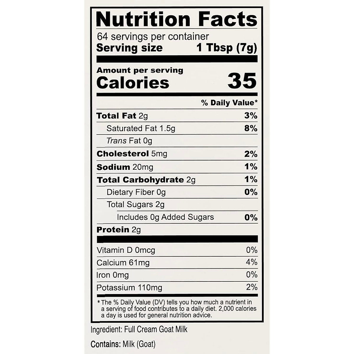 Anthony's Premium Goat Milk Powder, 1 lb, Gluten Free, Non GMO, No Additives