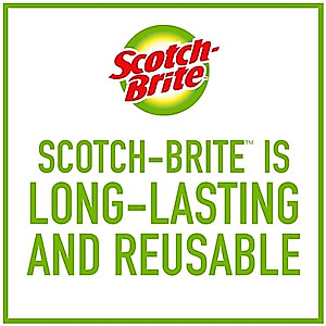 Scotch-Brite Dobie Pads, Dobie Sponge for All Purpose Cleaning of Kitchen, Bathroom, and Household, Non Scratch Dobie Cleaning Pads Safe for Non-Stick Cookware, 12 Dobie Pads